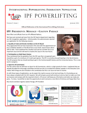 Fillable Online IPF Newsletter Fax Email Print - pdfFiller