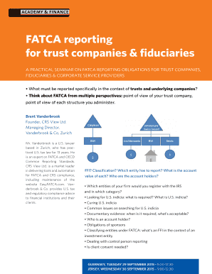 Fillable Online FATCA reporting for trust companies fiduciaries ...