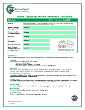 Fillable Online surveymyhome co Home Condition Survey Insurance ...