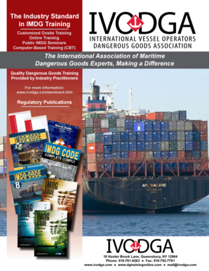 Fillable Online IVODGA IMDG Products Brochure and Order Form ...