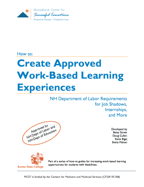 Fillable Online iod unh Create Approved Work-Based Learning Experiences ...
