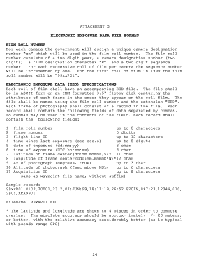 Fillable Online ngs noaa ELECTRONIC EXPOSURE DATA FILE FORMAT Fax Email ...