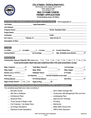 Fillable Online MULTI-FAMILYNEW PERMIT APPLICATION - CivicPlus Fax ...