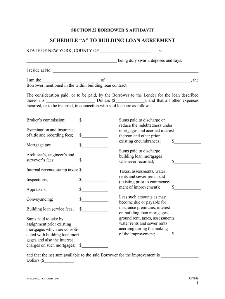 Fillable Online Section 22 Borrower39s Affidavit - First Gotham Abstract Inc Fax Email Print ...