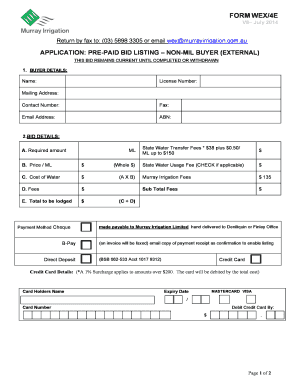 Fillable Online FORM WEX/4E Fax Email Print - pdfFiller