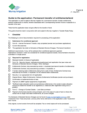 Fillable Online SHA-QF009 Permanent Transfer of Entitlements Land form ...