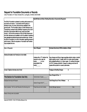 Fillable Online Public Record Request-bFormb - Cal State LA Fax Email Print - pdfFiller