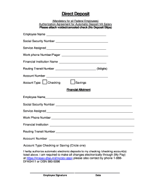 Fillable Online miami va Direct-Deposit-Form-508-fill Direct Deposit ...