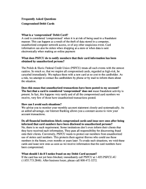 Fillable Online Compromised Debit Cards Fax Email Print - pdfFiller