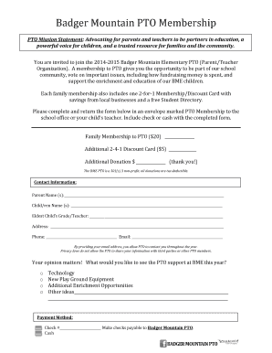 Fillable Online rsd PTO Mission Statement Advocating for parents and ...