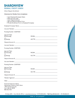 Fillable Online Direct Deposit Letter Fax Email Print - pdfFiller