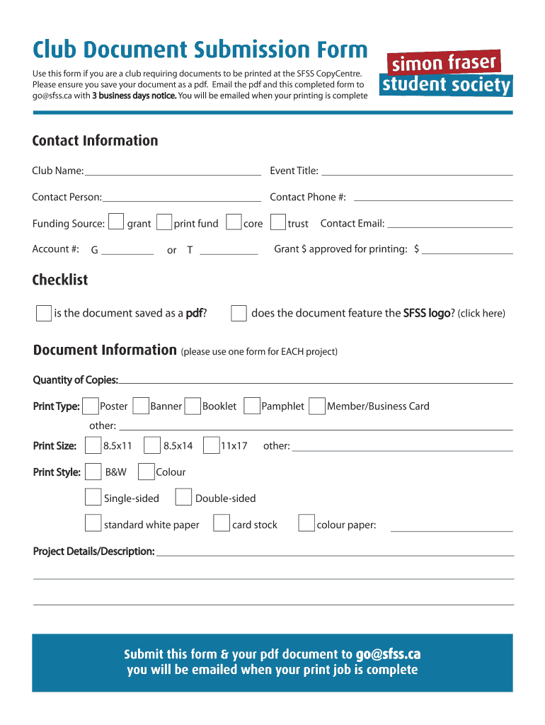 Fillable Online Print Submission Form Fax Email Print - pdfFiller