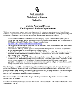 Fillable Online Web Page Request Form for Registered Student ...