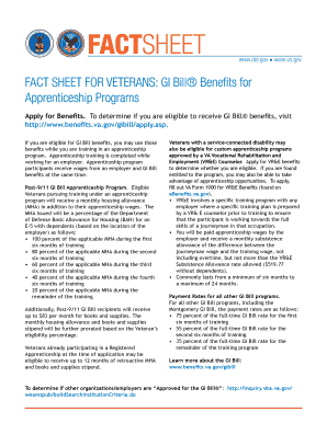 Fillable Online FACT SHEET FOR VETERANS: GI Bill Benefits for Fax Email ...