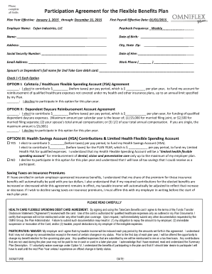 Fillable Online Cafeteria Plan HSA Enrollment Form Fax Email Print ...