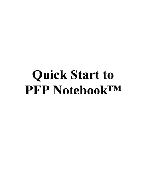 Fillable Online PFP Notebook Fax Email Print - pdfFiller