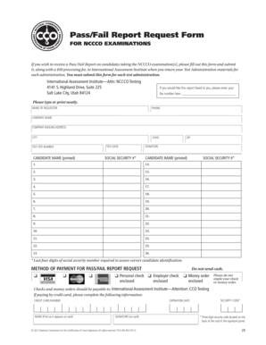 Fillable Online nccco FOR NCCCO EXAMINATIONS - nccco Fax Email Print ...