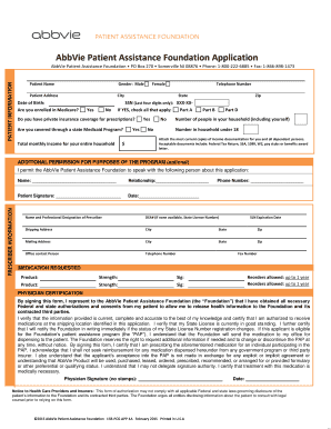 Fillable Online Abbott Patient Assistance Fax Email Print - pdfFiller
