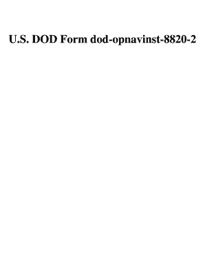 Fillable Online U.S. DOD Form dod-opnavinst-8820-2. Free download Fax ...