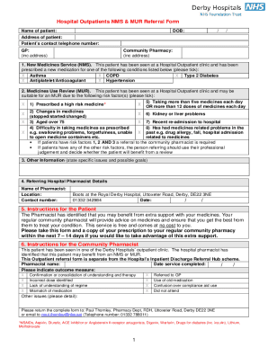 Fillable Online new psnc org Hospital Outpatients NMSMUR Referral Form ...