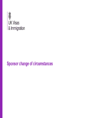 Fillable Online Sponsor change of circumstances form sponsors Fax Email ...