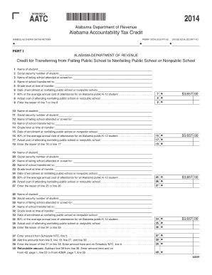 Fillable Online alabama schedule aatc instructions form Fax Email Print ...