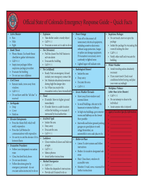 Fillable Online colorado Official State of Colorado Emergency Response ...
