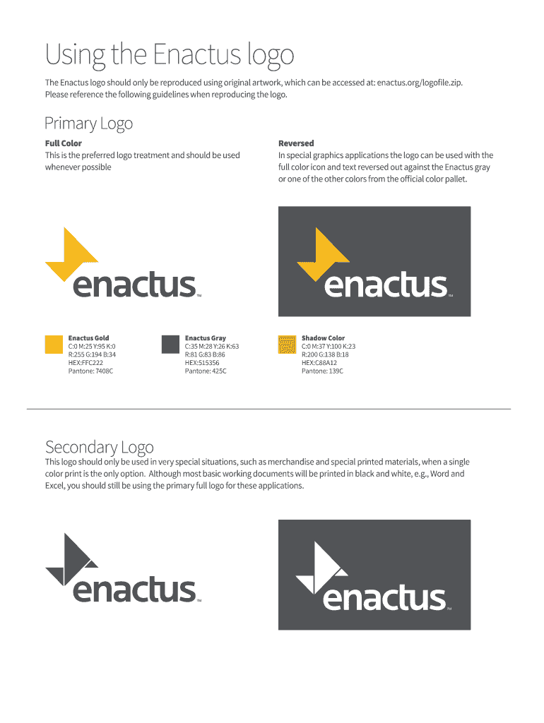 Fillable Online Using the Enactus logo Fax Email Print - pdfFiller
