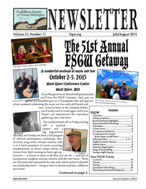 Fillable Online fsgw The 51st Annual FSGW Getaway - fsgw Fax Email ...