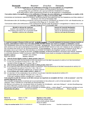 Fillable Online gerichte-zh um Zustellung eines gerichtlichen oder ...