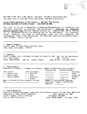 Fillable Online NFS FORM 10900 (Rev Fax Email Print - pdfFiller