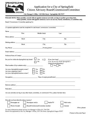 Fillable Online springfield-or Media Advisory - City of Springfield Fax ...