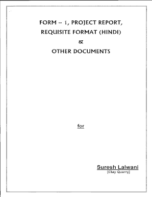 Fillable Online PROJECT REPORT, Fax Email Print - pdfFiller