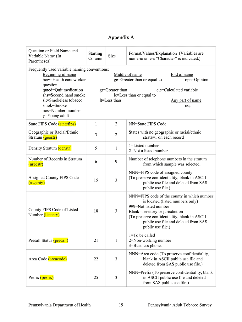 Fillable Online Adult Tobacco Survey Questionnaire - Health Statistics ...