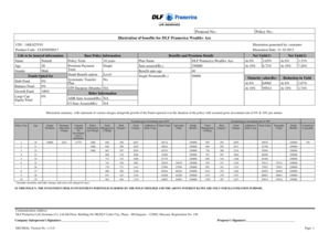 Fillable Online Illustration of benefits for DLF Pramerica Wealth Ace ...