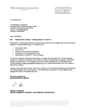 Fillable Online AGM Cover letter.doc Fax Email Print - pdfFiller