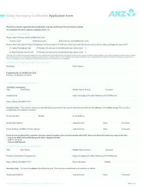 Fillable Online Salary Packaging Card Fax Email Print - pdfFiller