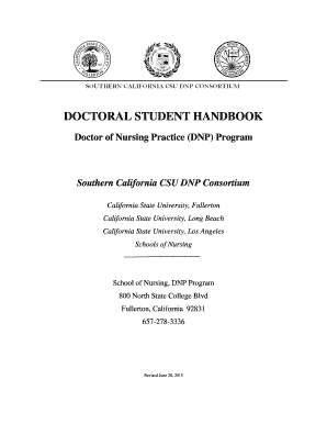 Fillable Online DNP - School of Nursing - California State University ...