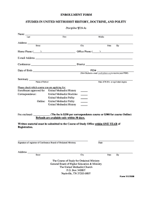 Fillable Online ENROLLMENT BLANK Fax Email Print - pdfFiller