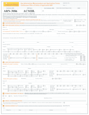 Fillable Online Key Information Memorandum and Application Forms Continuous Offer of Units at ...