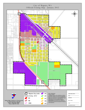 City Of Wapato WA Official Zoning Map - January 2012 - Wapato-city ...