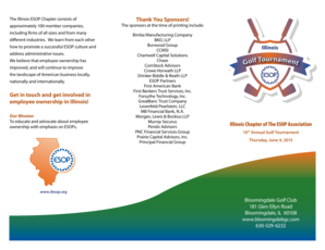 Fillable Online 10th Annual Illinois Chapter EOF Golf Outing Brochure ...