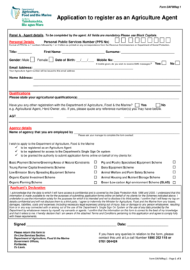 Fillable Online BApplicationb to register as an Agriculture Agent ...