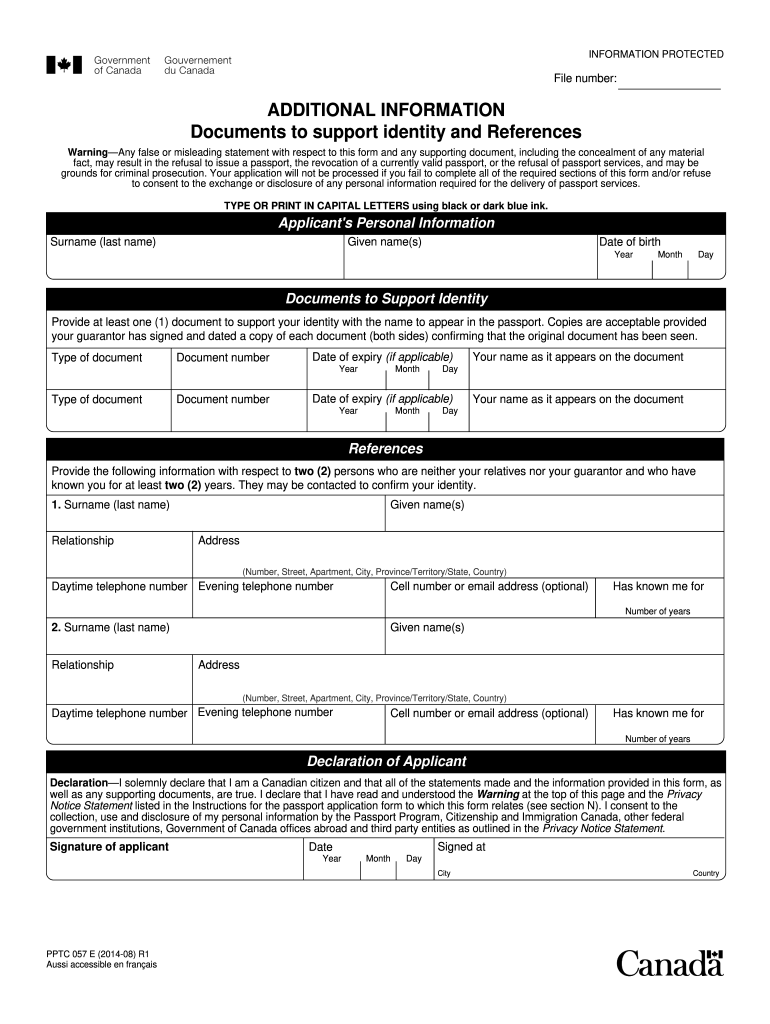 Fillable Online cic gc pptc 057 Fax Email Print - pdfFiller