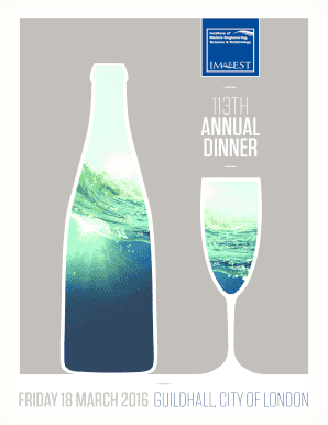 Fillable Online imarest Annual Dinner bApplicationb form - IMarEST ...