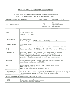 Fillable Online das state ct DETAILED WIC CHECK PRINTING SPECIFICATIONS ...