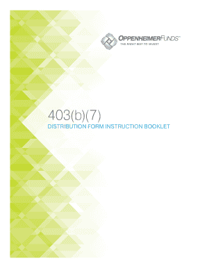 Fillable Online 403b7 Distribution Form Instruction Booklet Fax Email ...