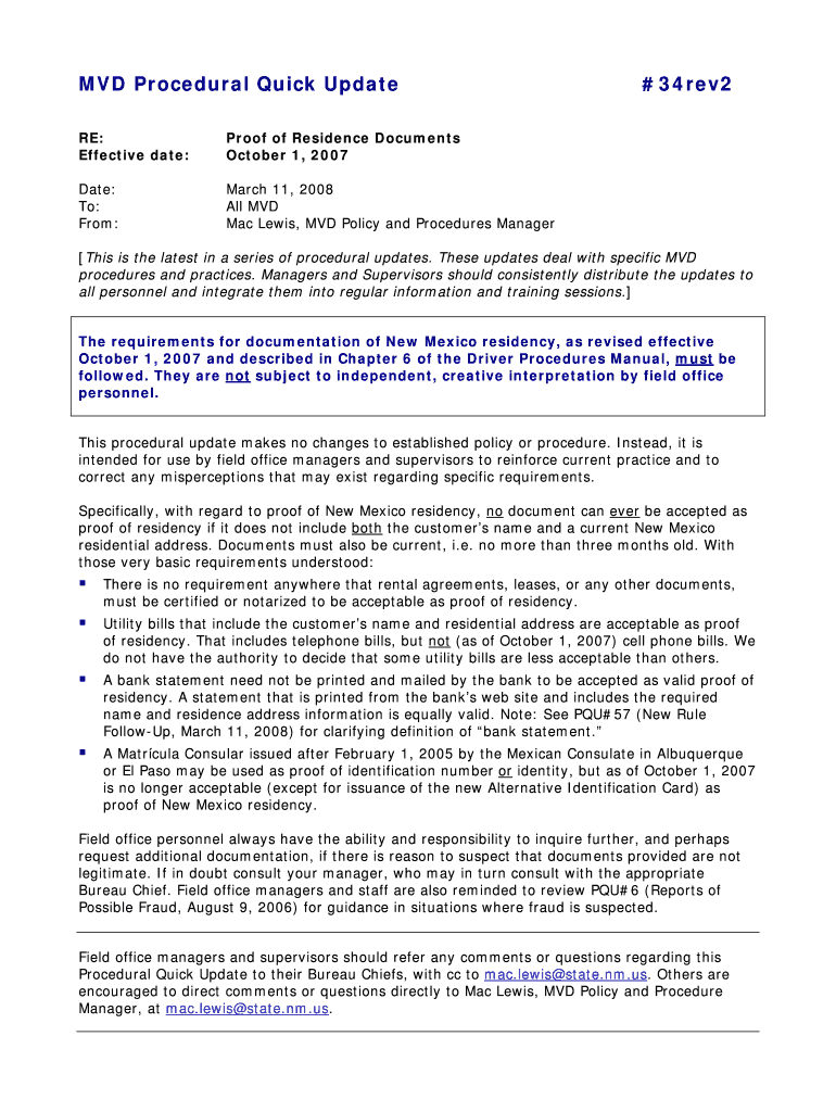 Fillable Online Proof of Residence Documents Fax Email Print - pdfFiller