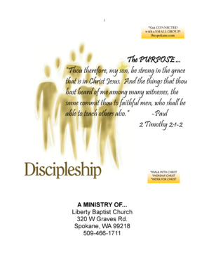 Fillable Online Discipleship goals - plb5znet Fax Email Print - pdfFiller