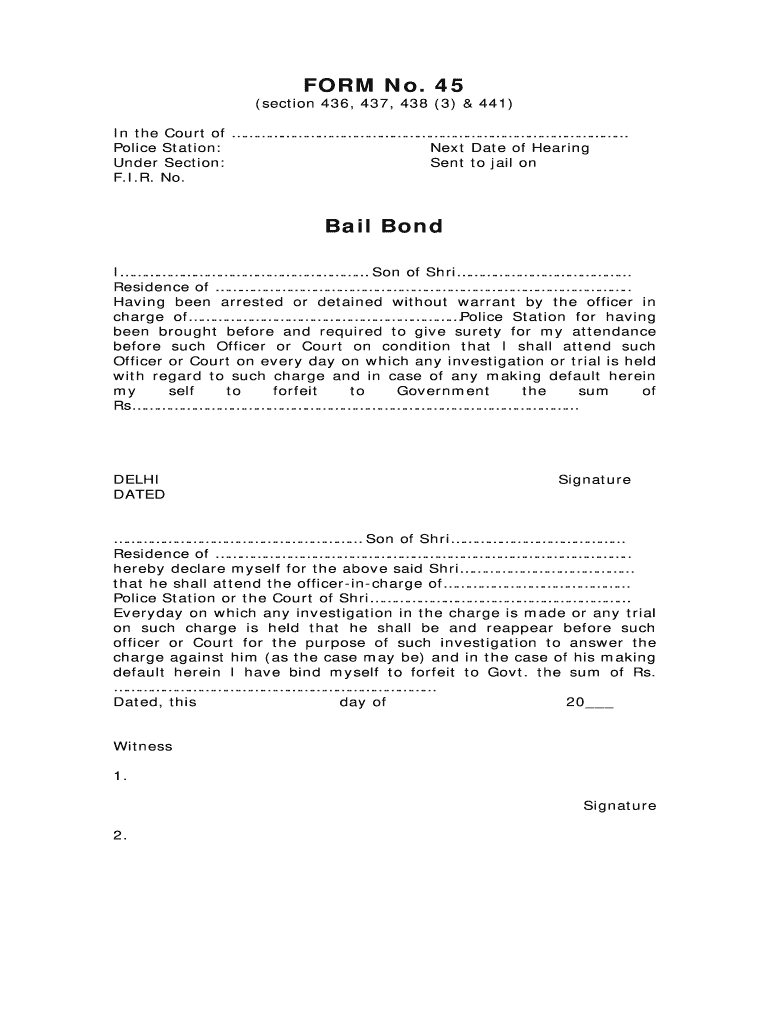 Bail Bond Format Pdf 2020 2022 Fill And Sign Printable Template 